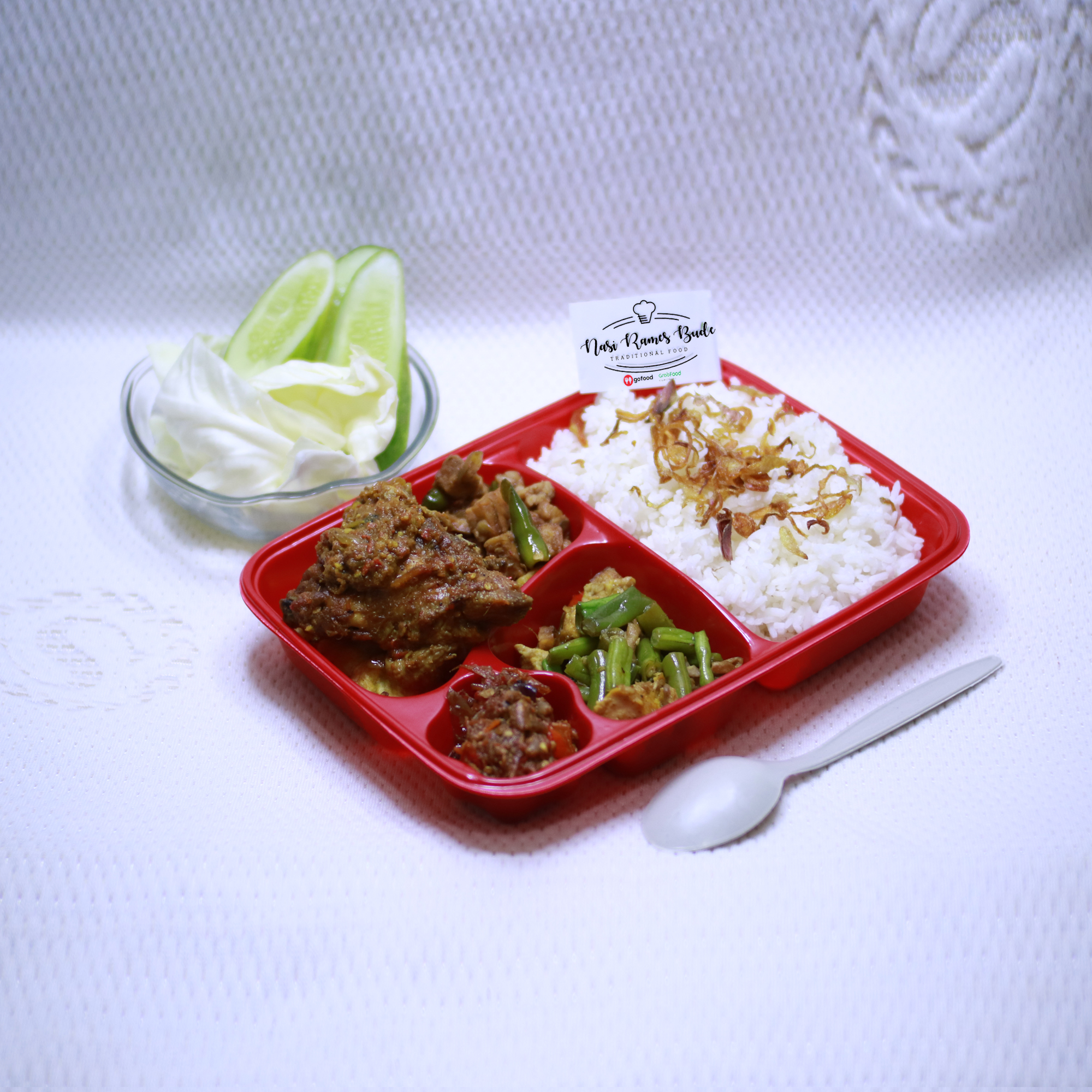 Nasi Ayam Rendang – Nasi Rames Bude